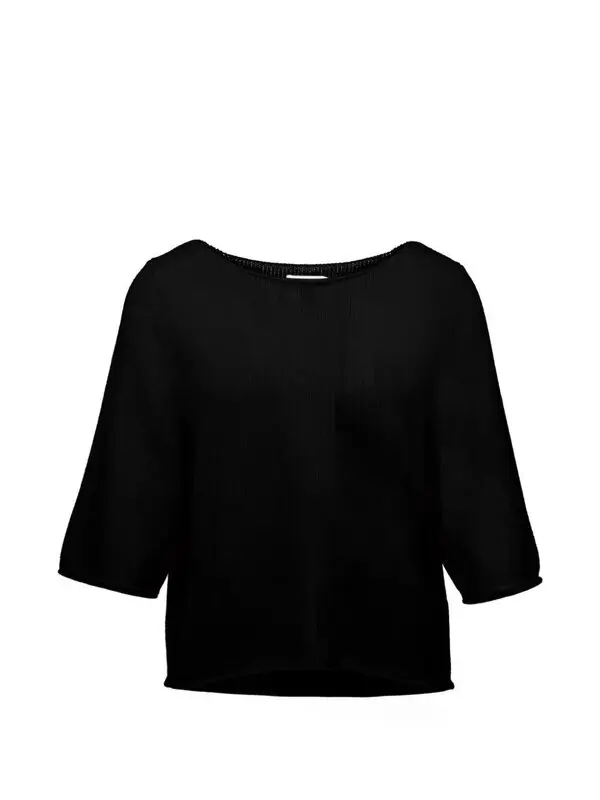 ALLUDE Boatneck Knitted Sweater