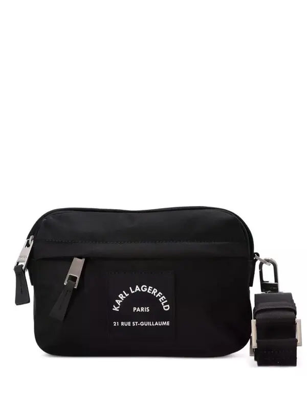 Karl Lagerfeld Logo-patch Messenger Bag - Black