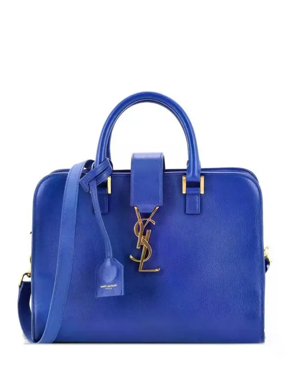 Saint Laurent Monogram Cabas Baby Satchel - Blue