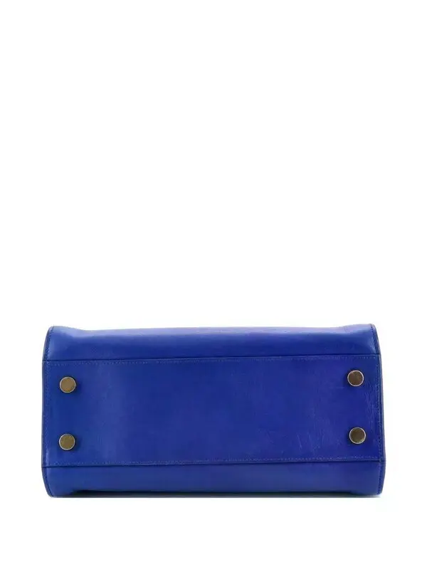 Saint Laurent Monogram Cabas Baby Satchel - Blue