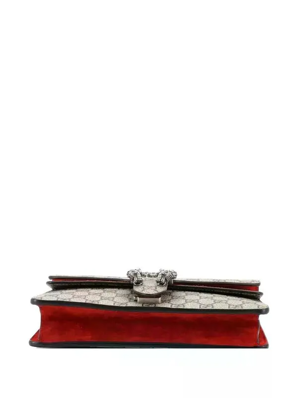 Gucci Dionysus Small Shoulder Bag Gg Coated Canvas With Crystal Embellished Metal - Brown