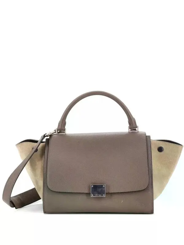 Celine Trapeze Bag Leather Small Satchel - Grey