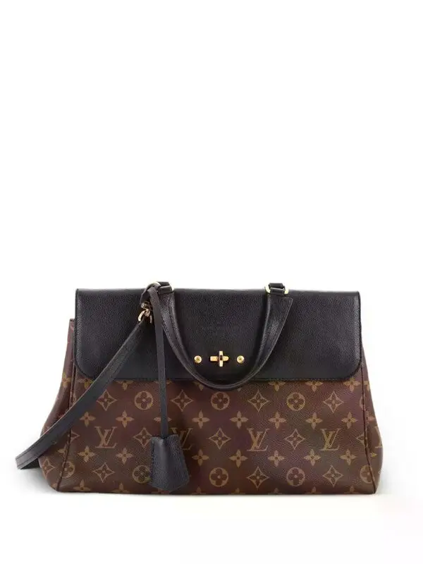LOUIS VUITTON Venus Handbag Monogram Canvas And Leather Satchel - Black