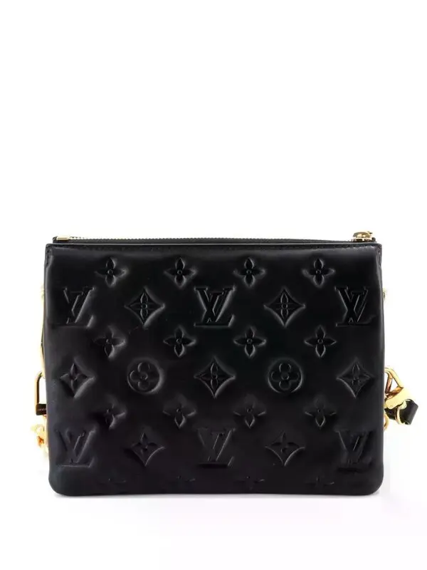 LOUIS VUITTON Coussin Bb Crossbody Bag Monogram Embossed Lambskin - Black