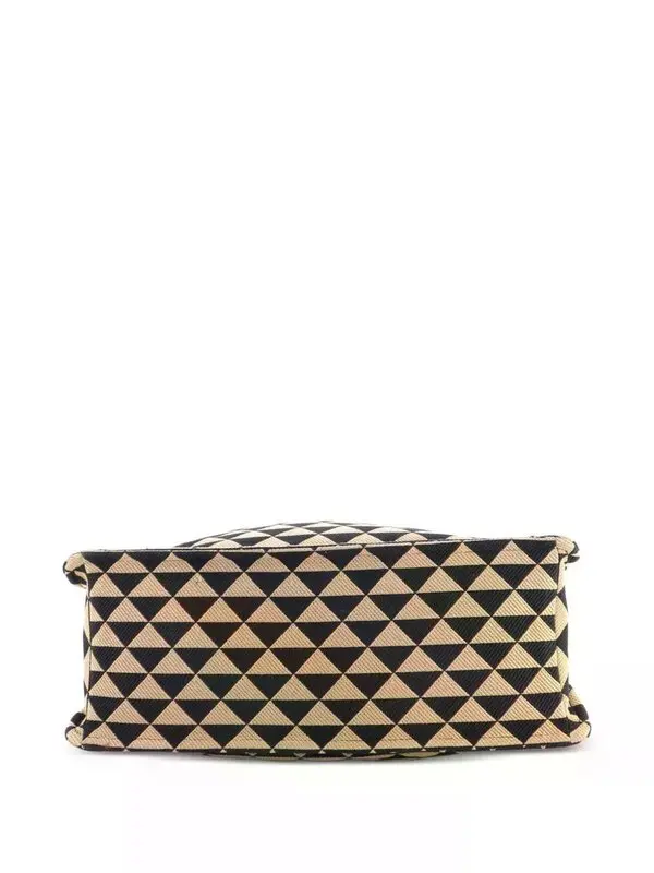 Prada Symbole Jacquard Large Tote Bag - Brown