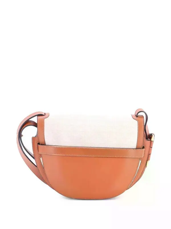 Loewe Gate Dual Anagram Canvas And Leather Shoulder Bag