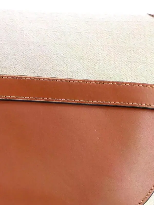 Loewe Gate Dual Anagram Canvas And Leather Shoulder Bag