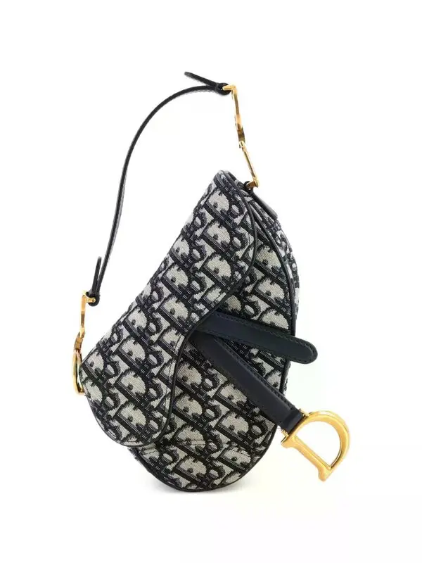 Dior Saddle Handbag Oblique Canvas Mini Shoulder Bag - Blue