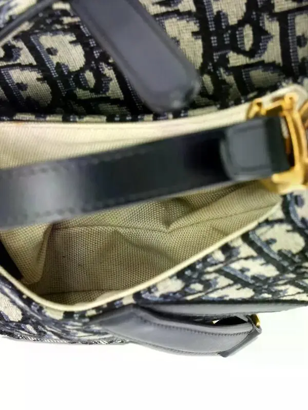 Dior Saddle Handbag Oblique Canvas Mini Shoulder Bag - Blue