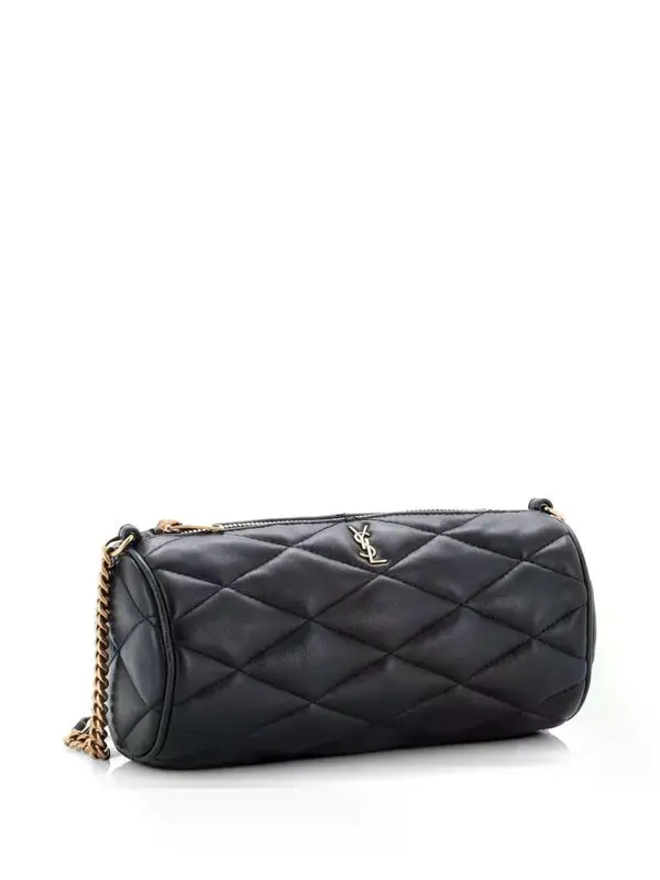 Saint Laurent Sade Tube Bag Quilted Leather Small Shoulder Bag - Black