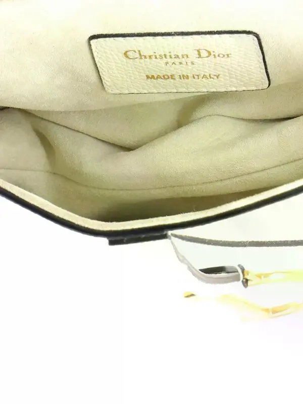 Dior Saddle Handbag Leather Mini Shoulder Bag - White