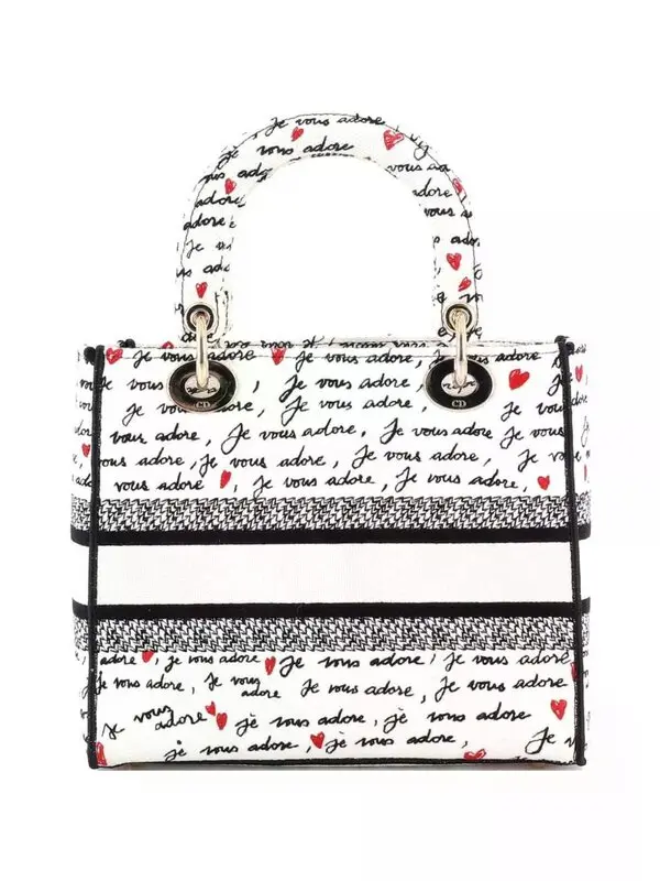 Dior Lady D-lite Embroidered Canvas Satchel - Multicolour