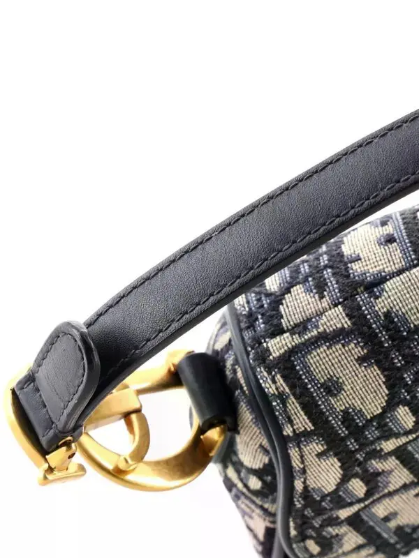 Dior Saddle Handbag Oblique Canvas Mini Shoulder Bag