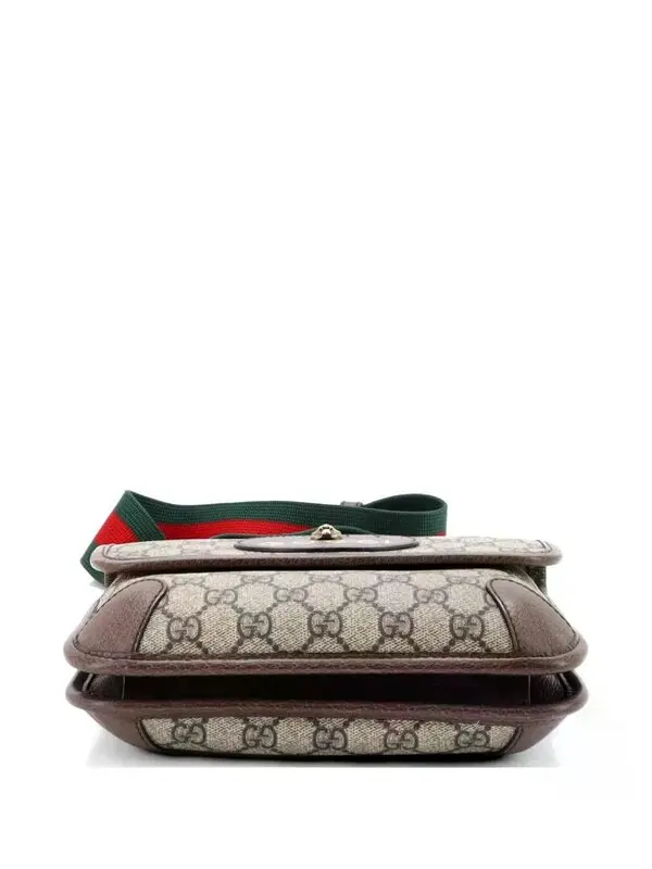 Gucci Neo Vintage Flap Messenger Gg Coated Canvas Crossbody Bag - Brown