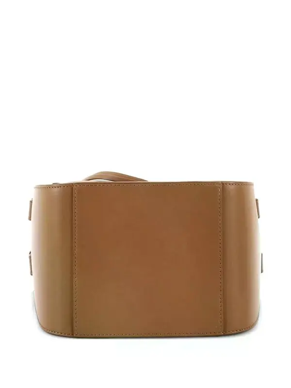 Loewe Monochrome Hammock Bag Leather With Logo Jacquard Strap - Brown