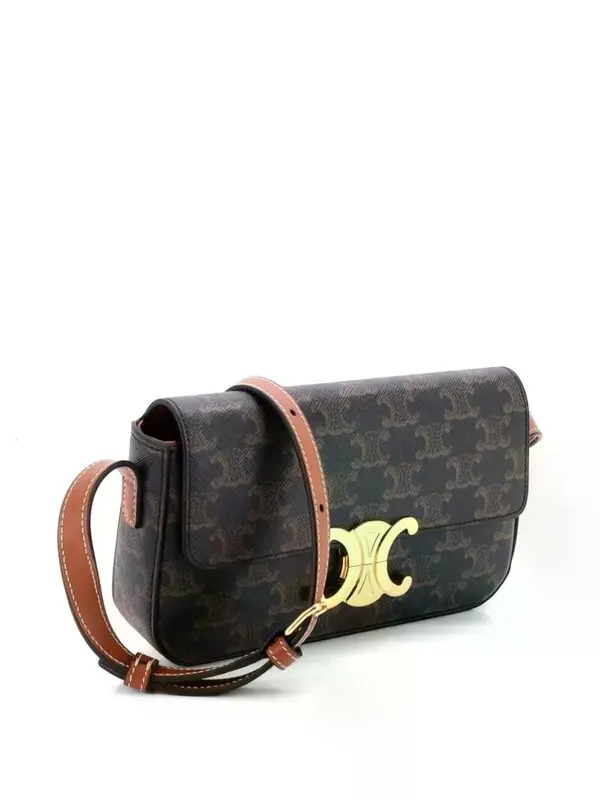 Celine East-west Triomphe Coated Canvas Shoulder Bag