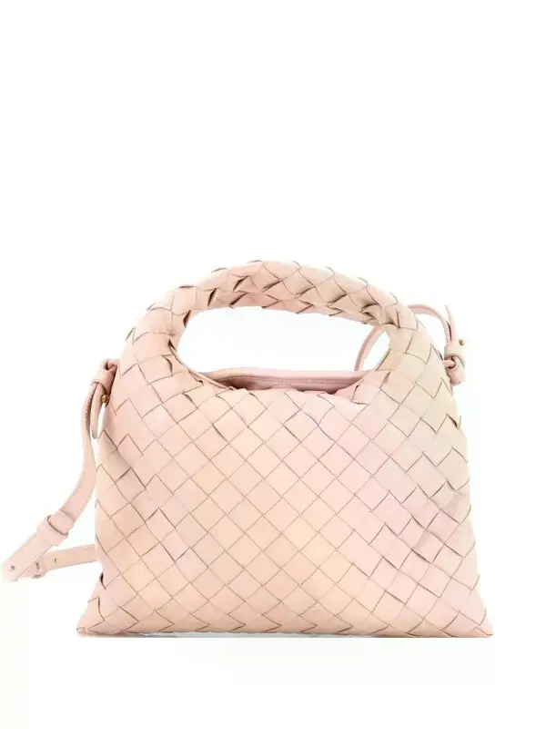 Bottega Veneta Hop Top Handle Bag Intrecciato Nappa Mini Satchel - Neutrals