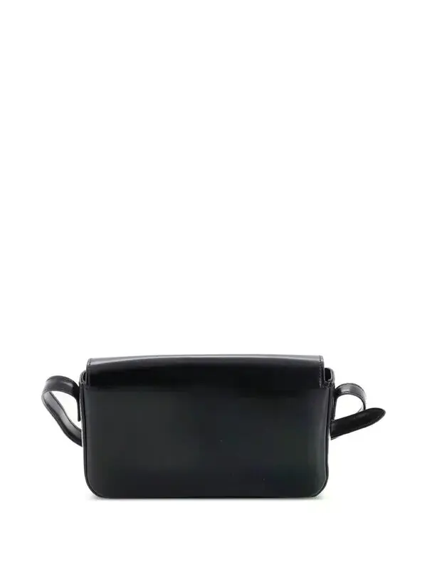 Celine Triomphe East-west Smooth Calfskin Shoulder Bag - Black