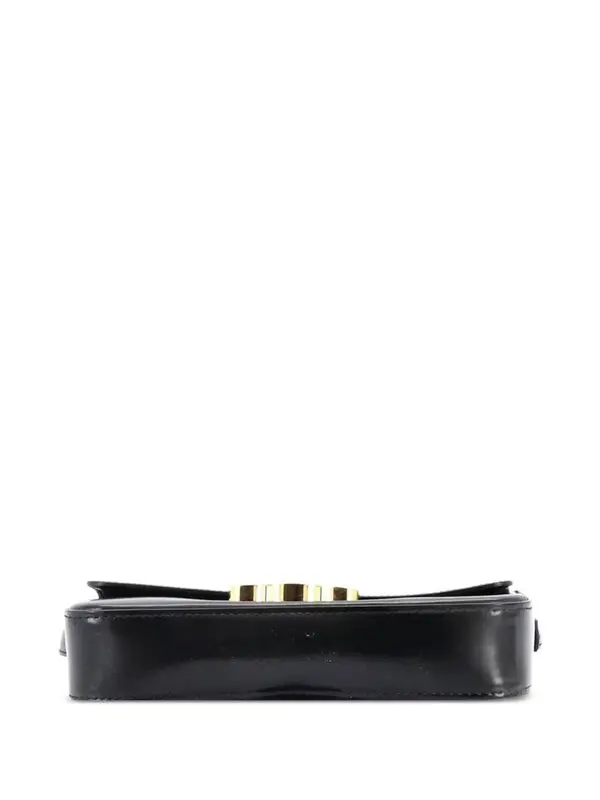 Celine Triomphe East-west Smooth Calfskin Shoulder Bag - Black
