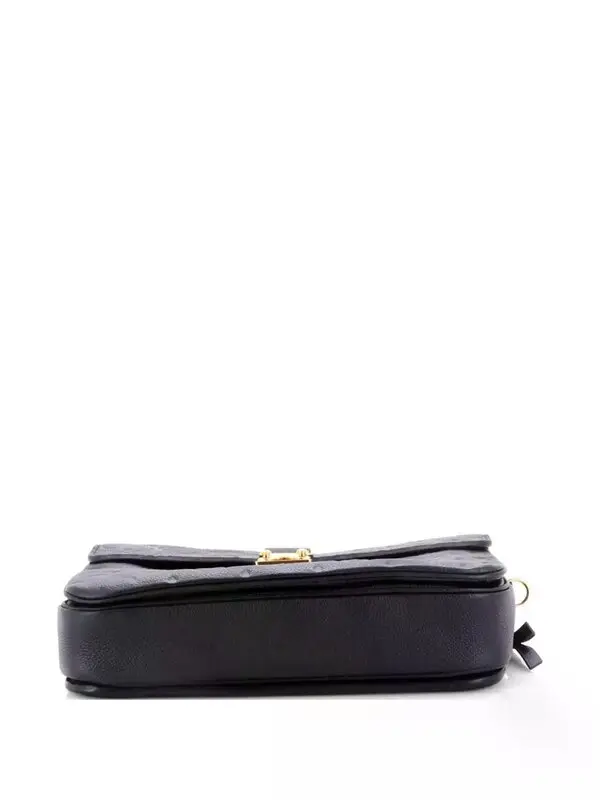 LOUIS VUITTON Pochette Metis Monogram Empreinte Leather Crossbody Bag - Black