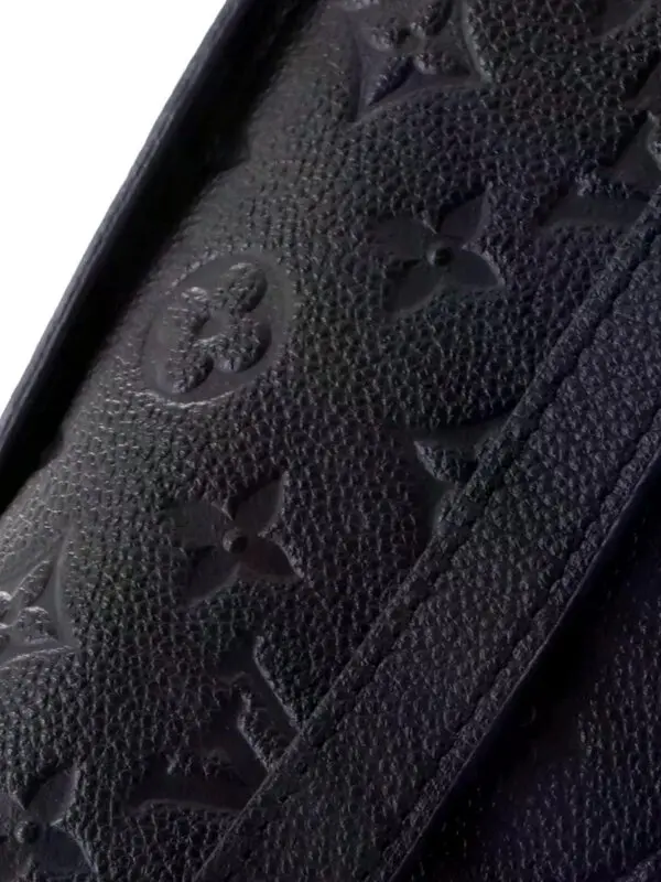 LOUIS VUITTON Pochette Metis Monogram Empreinte Leather Crossbody Bag - Black