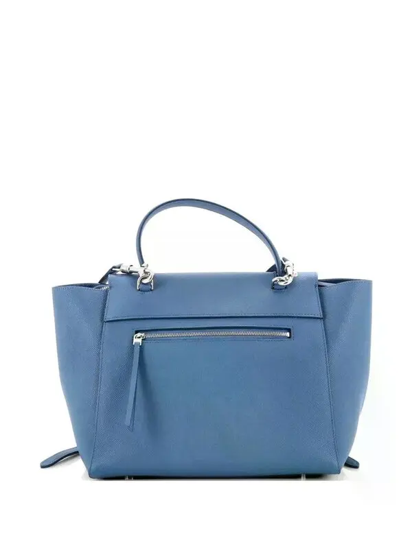 Celine Belt Bag Textured Leather Mini Shoulder Bag - Blue