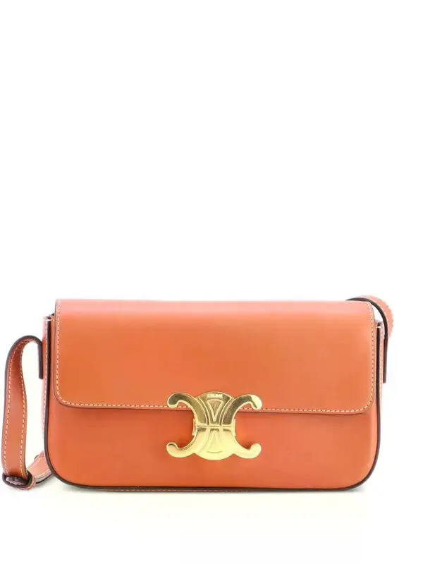 Celine Triomphe East-west Smooth Calfskin Shoulder Bag - Brown