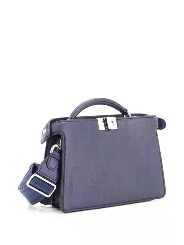 Fendi Peekaboo Iseeu Xcross Bag Zucca Leather Satchel