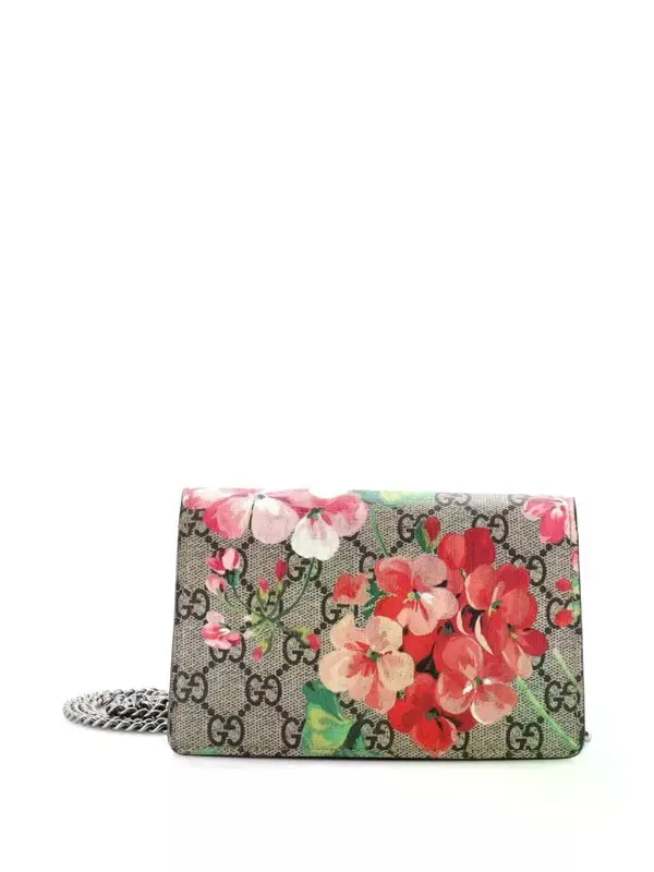 Gucci Dionysus Blooms Print Gg Coated Canvas Super Mini Crossbody Bag