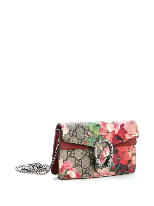 Gucci Dionysus Blooms Print Gg Coated Canvas Super Mini Crossbody Bag