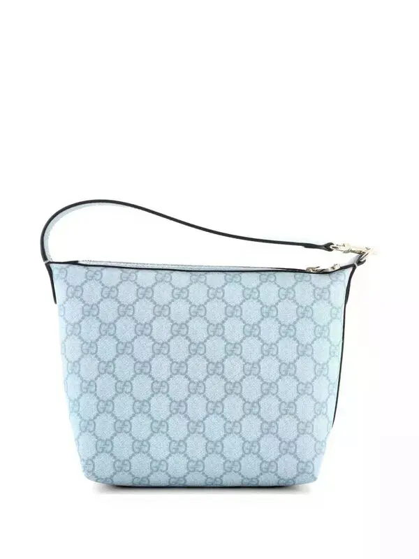 Gucci Ophidia Zip Gg Coated Canvas Super Mini Shoulder Bag - Blue