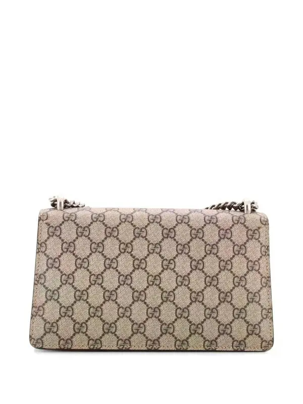 Gucci Dionysus Gg Coated Canvas Small Shoulder Bag With Crystal Embellishment - Brown