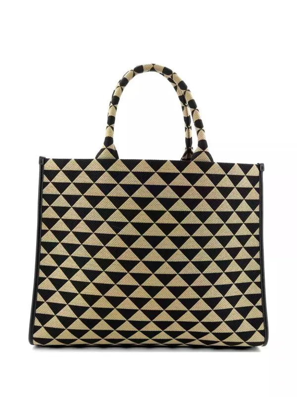 Prada Symbole Shopper Jacquard Large Tote Bag