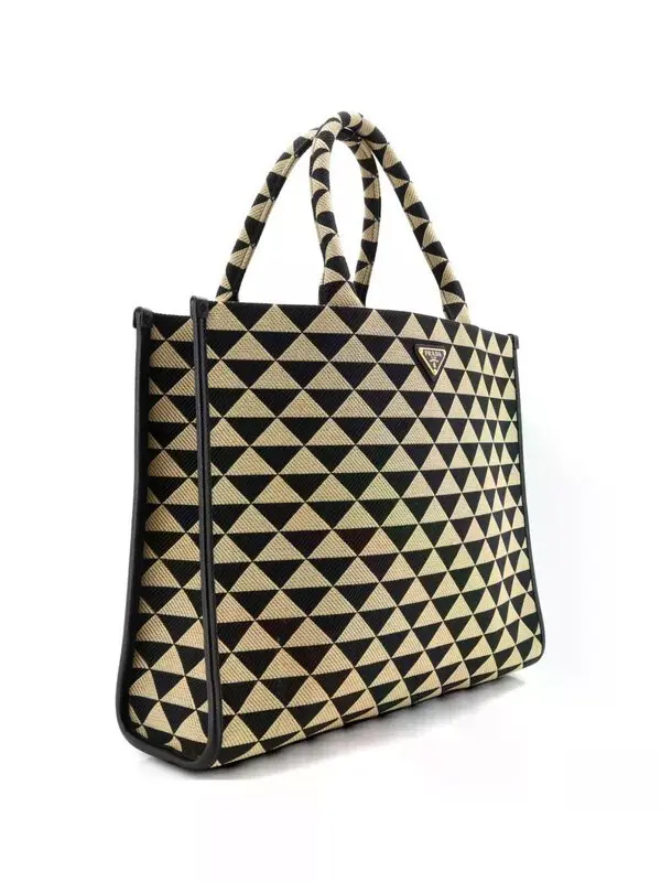 Prada Symbole Shopper Jacquard Large Tote Bag