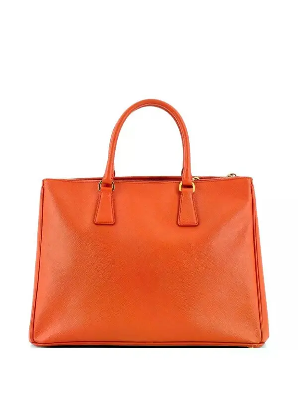 Prada Lux Saffiano Leather Large Tote Bag - Orange