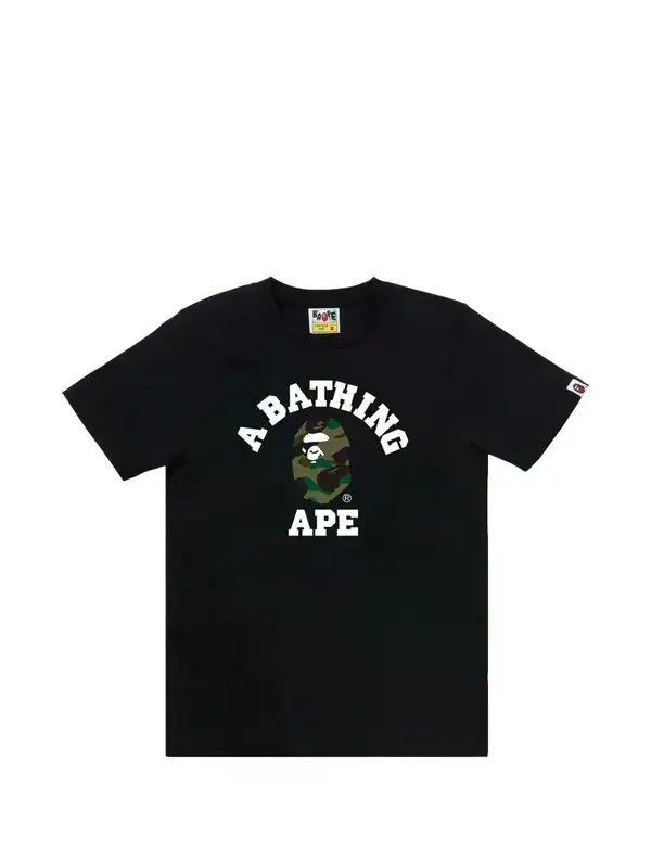 A BATHING APE Camo College Graphic-print T-shirt - Black