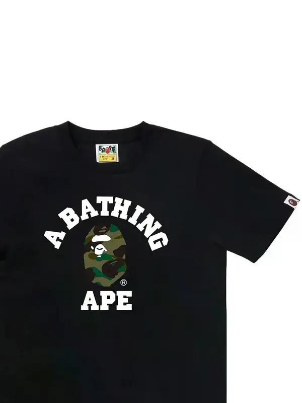A BATHING APE Camo College Graphic-print T-shirt - Black