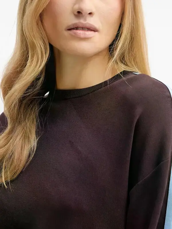 Pinko Stripe Detail Sweatshirt - Brown