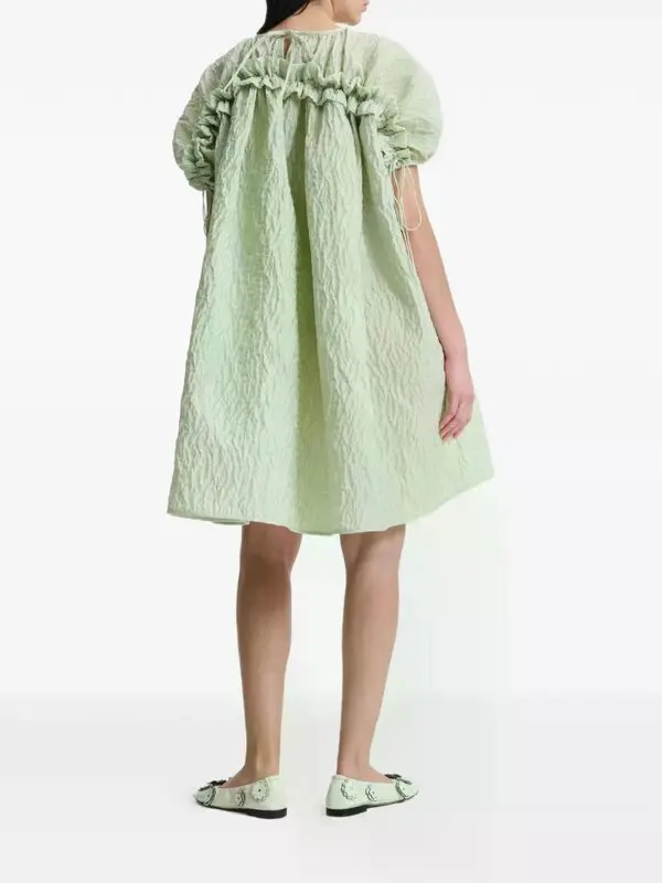 Cecilie Bahnsen Brenda Ruffle-detail Textured Mini Dress