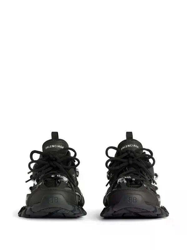 Balenciaga Logo-print Sneakers - Black