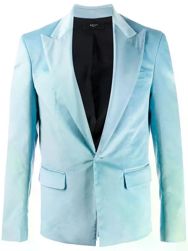 Amiri Metallic Deep V-neck Blazer - Blue