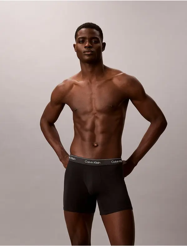Calvin Klein Icon Cotton Stretch Metallic 3-pack Boxer Brief - Black