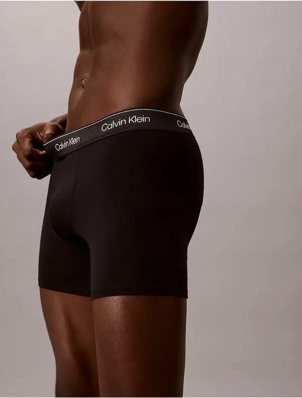 Calvin Klein Icon Cotton Stretch Metallic 3-pack Boxer Brief - Black