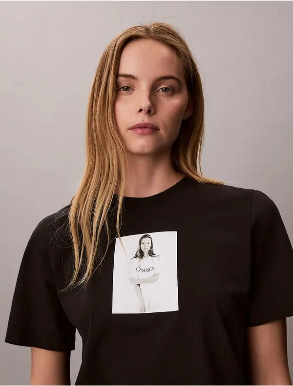 Calvin Klein Kate Moss Graphic T-shirt - Black