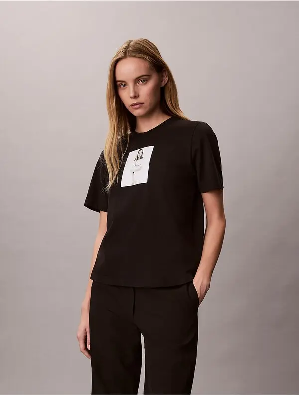 Calvin Klein Kate Moss Graphic T-shirt - Black