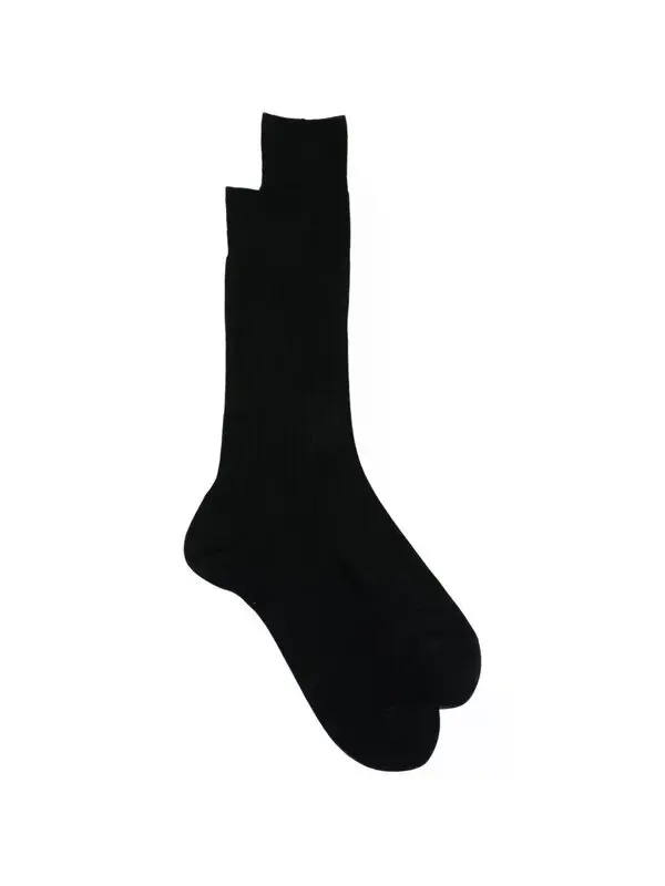 Zegna Logo-print Socks - 001 Black