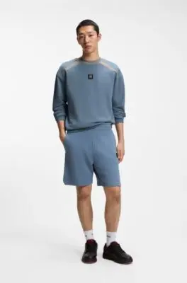 Hugo X Rb Cotton-terry Sweatshirt With Bull Motif