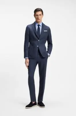BOSS Slim-fit Linen Blend Trousers