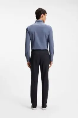 BOSS Patterned Slim-fit Trousers