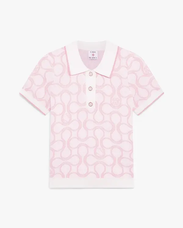 Casablanca Optic Drop Polo Shirt - Multicolor
